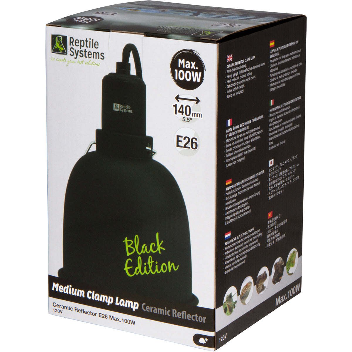 Reptile Systems Ceramic Clamp Lamp - Black Edition | Light Fixtures ...